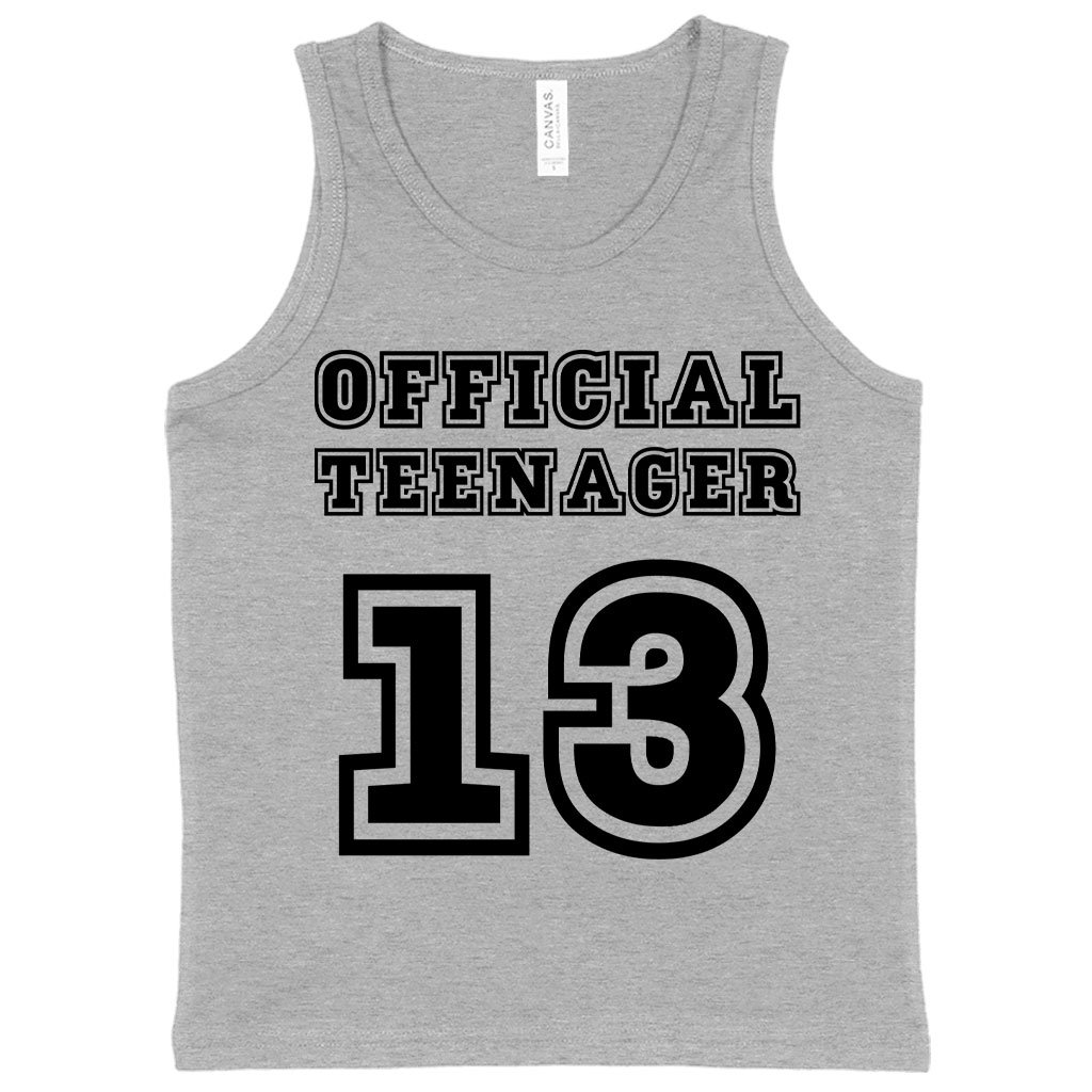Kids Official Teenager Tank Funny Tank For Teenage Guys 13th kids-official-teenager-tank-funny-tank-for-teenage-guys-13th