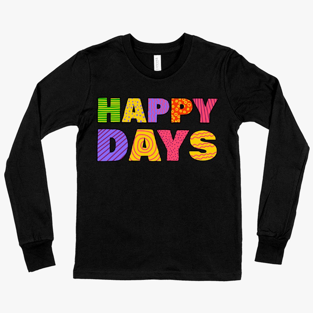 Kids' Happy Days Long Sleeve T-Shirt - Retro T-Shirt