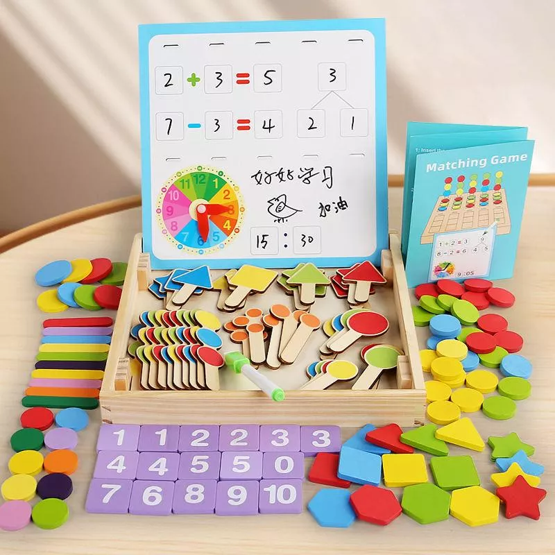 Montessori Wooden Activity Box for Kids