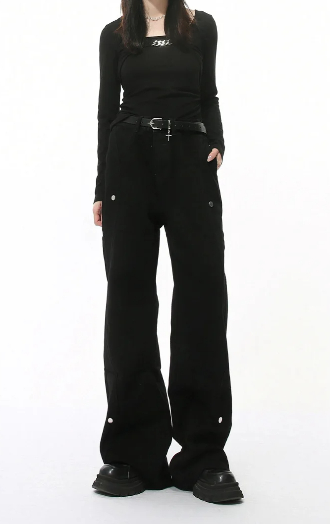 Vintage Patchwork Bootcut Jeans for Men