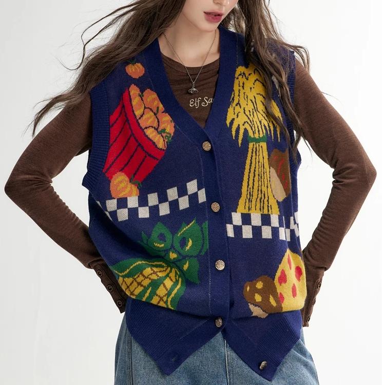 Vintage Knit Vest for Women