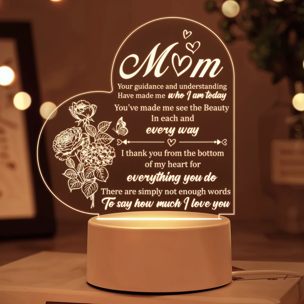 To My Mom LED Night Light