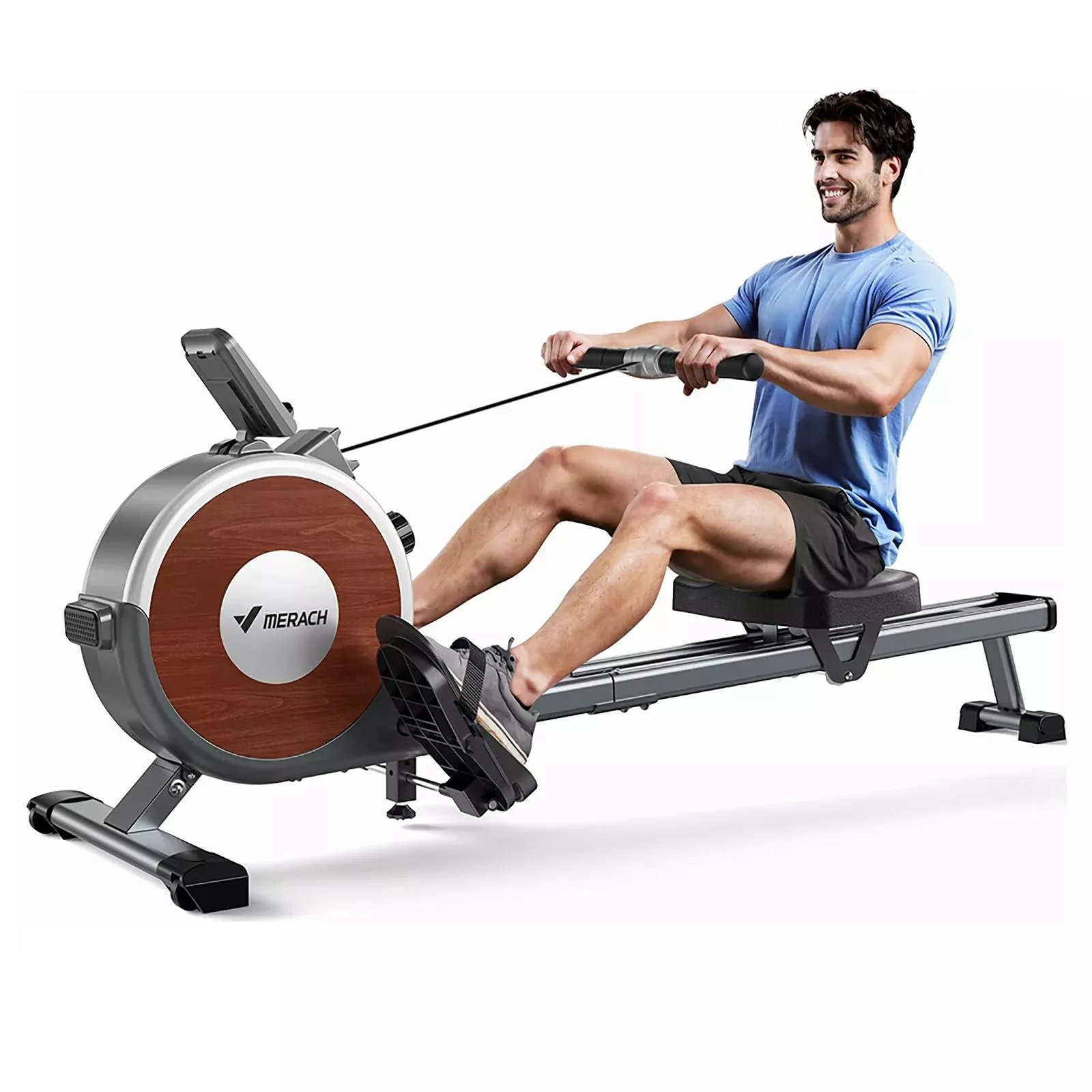 Magnetic Rowing Machine with 16-Level Resistance & Dual Slide Rail