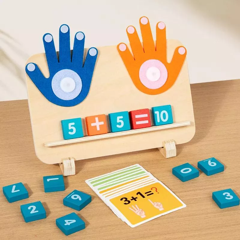 Montessori Wooden Finger Counting Math Toy